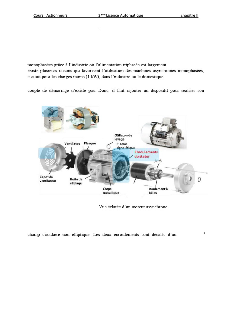 Chapitre II. Machine Asynchrone+Synchrone | PDF | Biens manufacturés ...