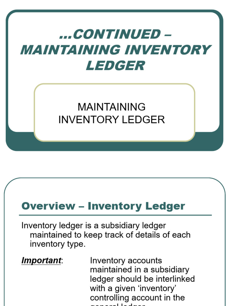 Chapter 5,6,7 - Inventory Ledger | PDF | Inventory | Cost Of Goods Sold
