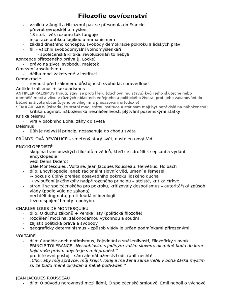 Filosofie Osvícenství Kant | PDF