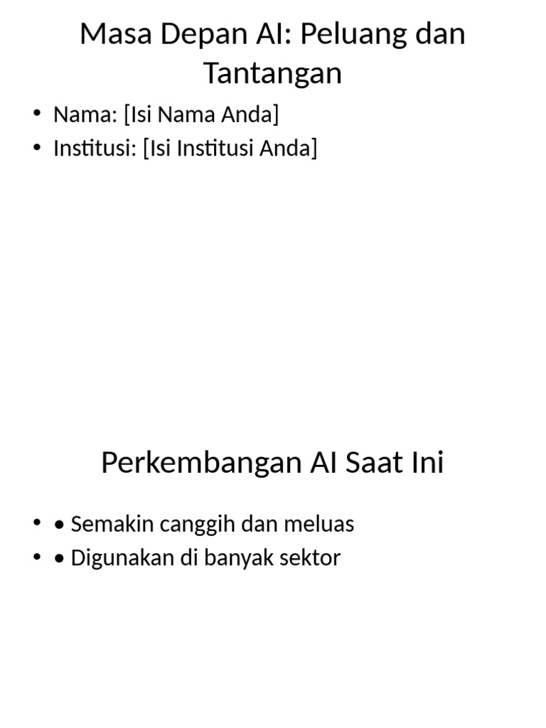 Masa depan AI dan manusia | PDF