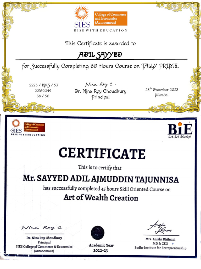 Credit Certificate | PDF