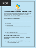 Application For Position of Class Prefect | PDF