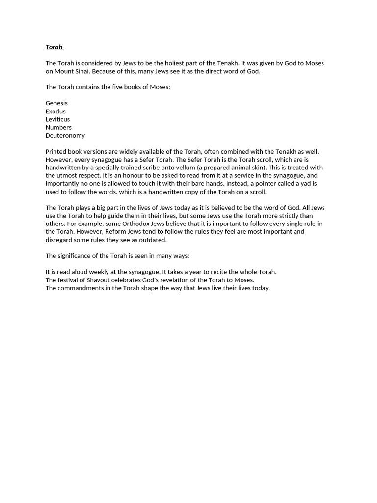 Re Torah Work | PDF