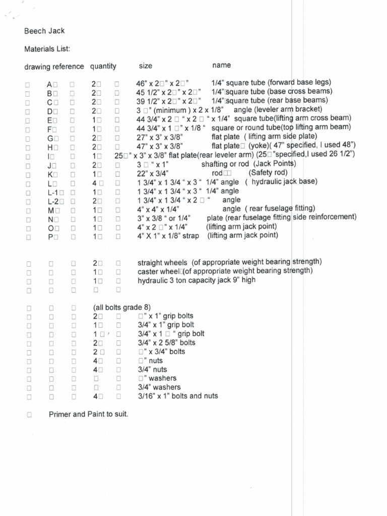 Beechcraft Jack Plans | PDF