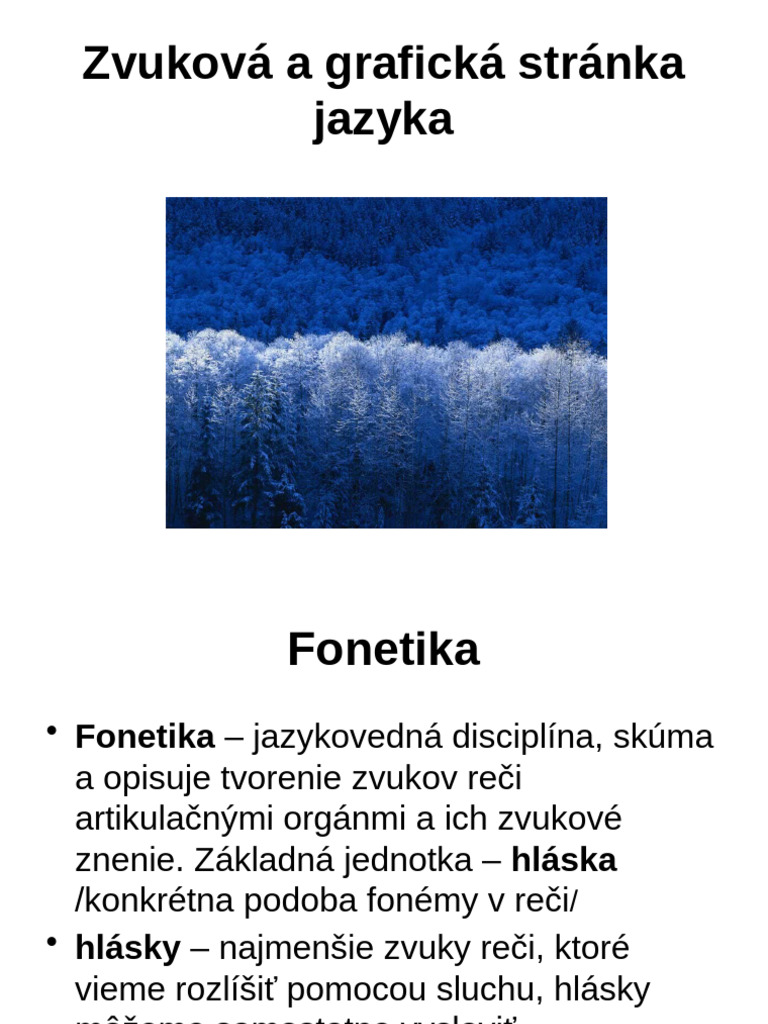 ZvukovÃ¡ A Grafickã¡ Strã¡nka Jazyka | PDF