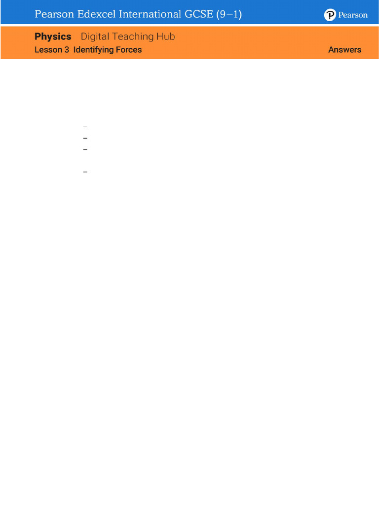 Forces Movement and Changing Shape-IG - Physics - Lesson3 - Answer ...