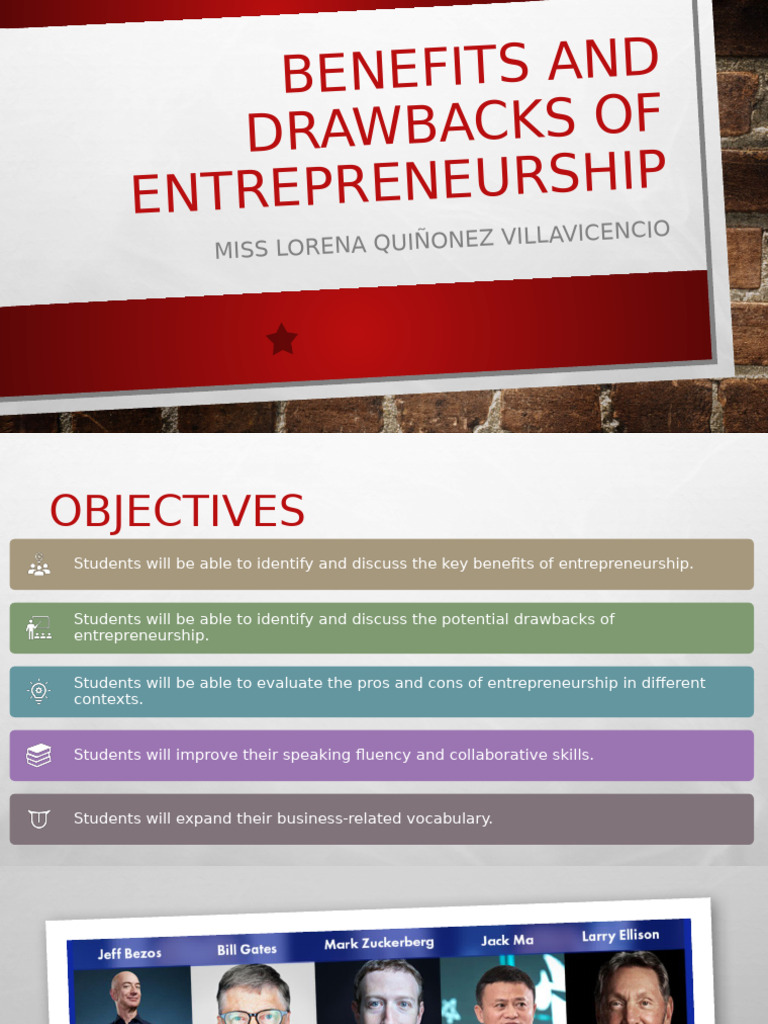 Benefits and Drawbacks | PDF | Entrepreneurship | Business Intelligence