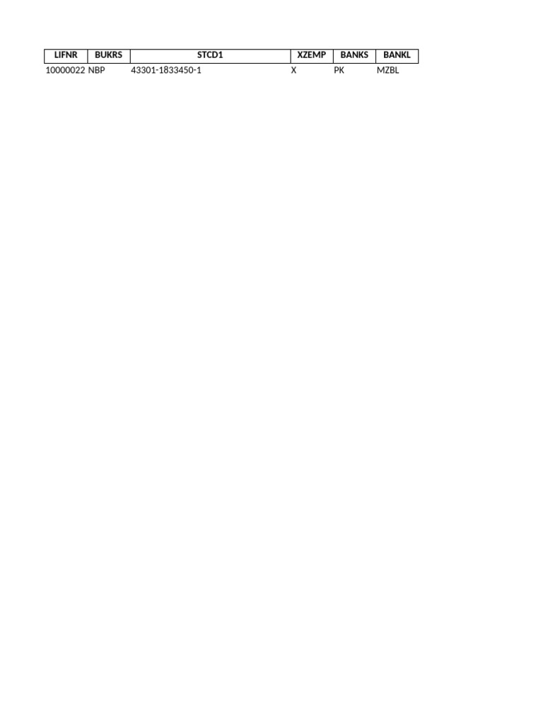 Vendor Bank Data | PDF