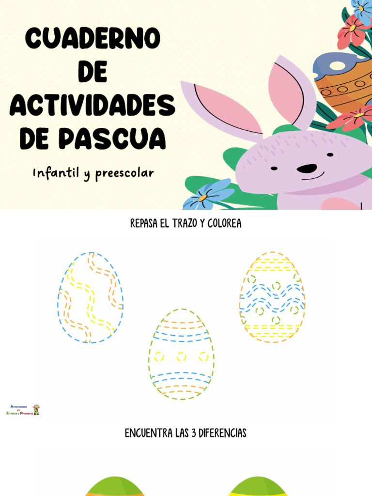 Cuaderno Actividades Infantiles Pascua | PDF