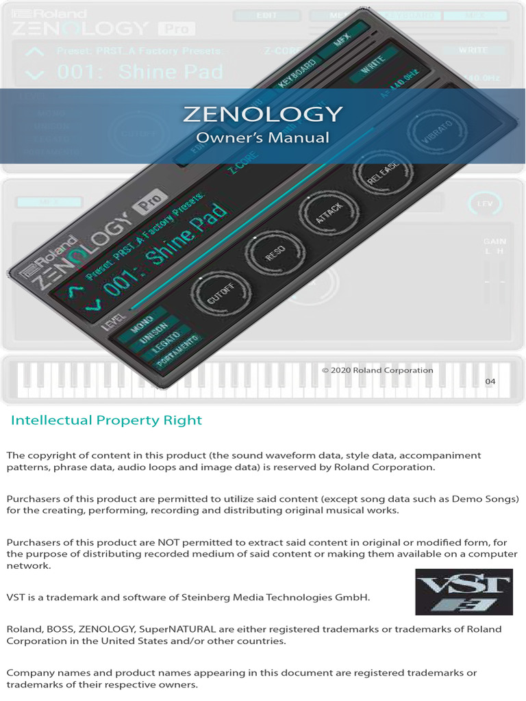 ZENOLOGY Owner's Manual Overview | PDF | Synthesizer | Pitch (Music)
