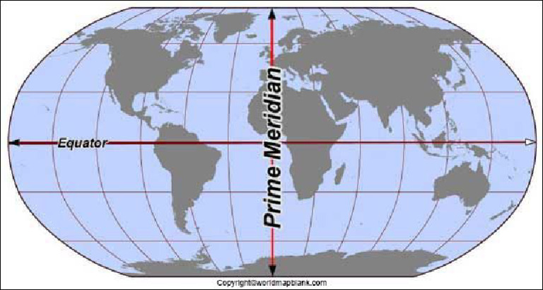 World Map With Equator and Prime Meridian | PDF
