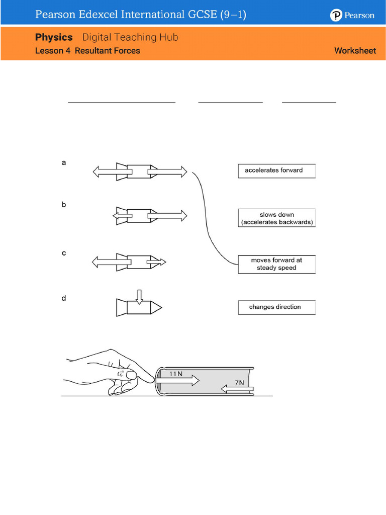Resultant Forces Worksheet with Answers | PDF