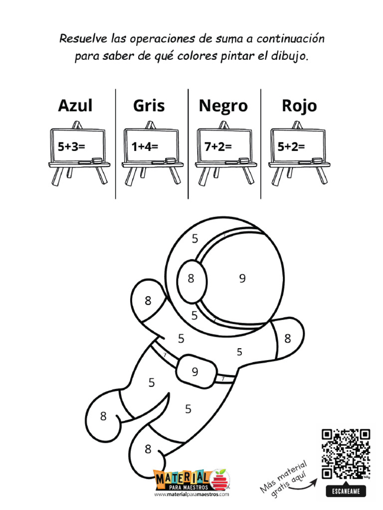 Suma y Colorea para Inicial y Preescolar | PDF