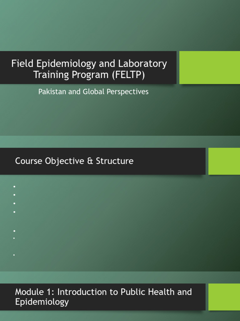 Field Epidemiology and Laboratory Training Program (FELTP | PDF ...