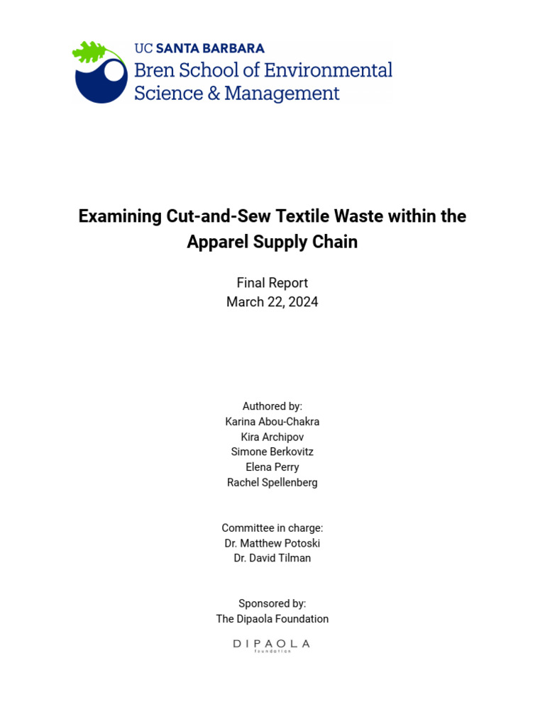 Textile Waste in Apparel Supply Chain | PDF | Polymers | Incineration