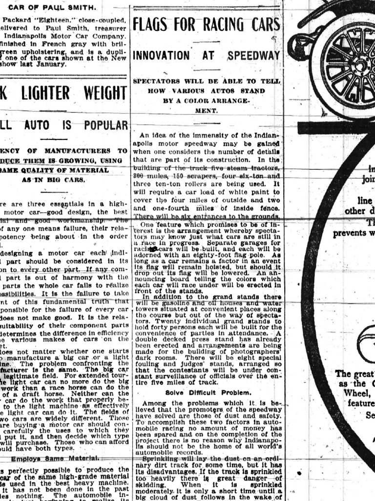 Speedway Flags 042509 | PDF