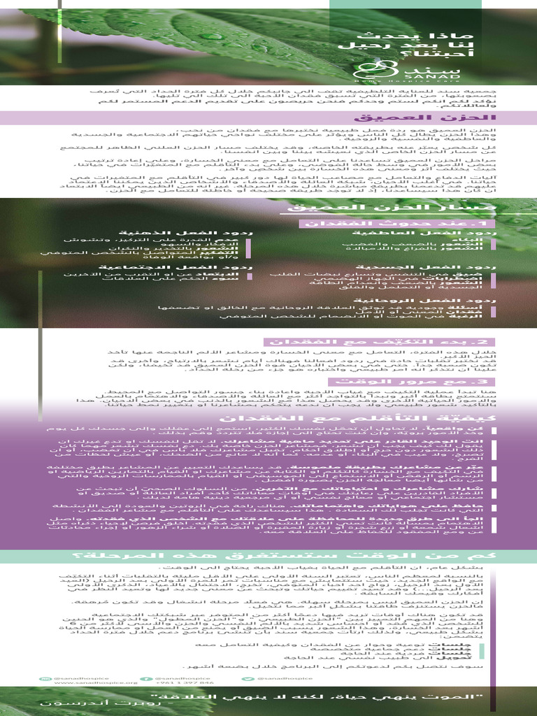 SANAD Mental Health Brochure - Arabic 420 Edit | PDF