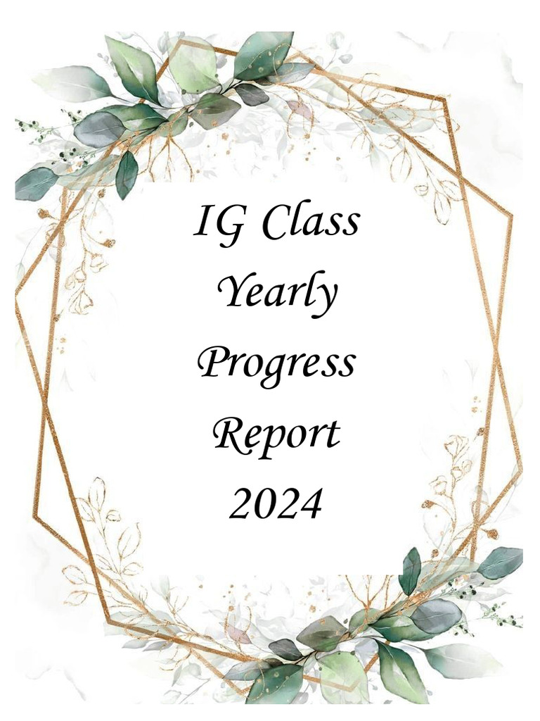 Yearly Progress Cover | PDF