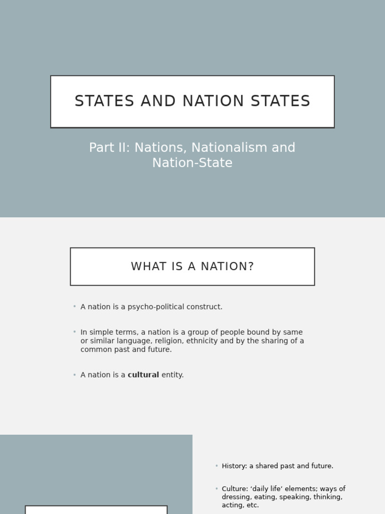 States and Nation States Part 2 [Autosaved] | PDF | Nationalism | Nation