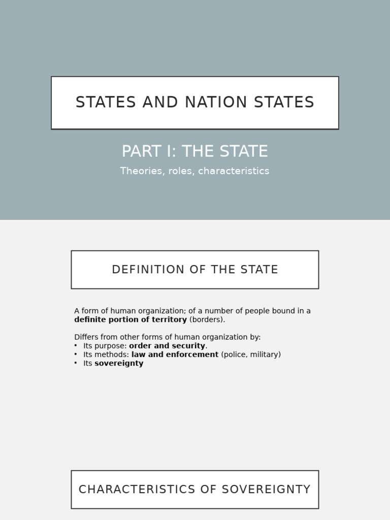 States and Nation States Part 1 | PDF | State (Polity) | Sovereignty