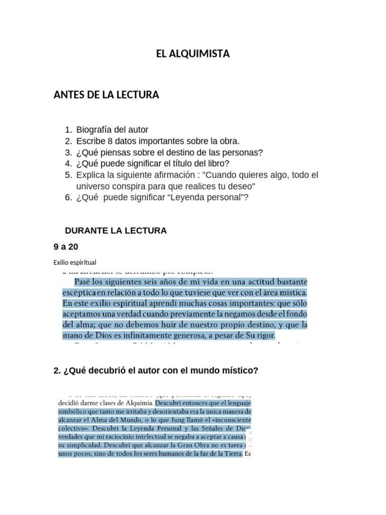 El Alquimista | PDF