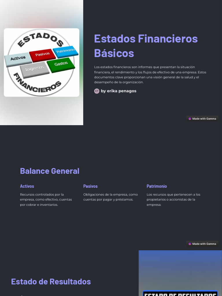 Estados Financieros Basicos | PDF | Business | Economía Financiera
