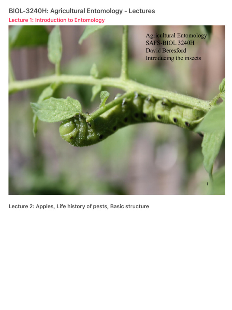 Agricultural Entomology Insights and Trends | PDF | Pesticide | Insects