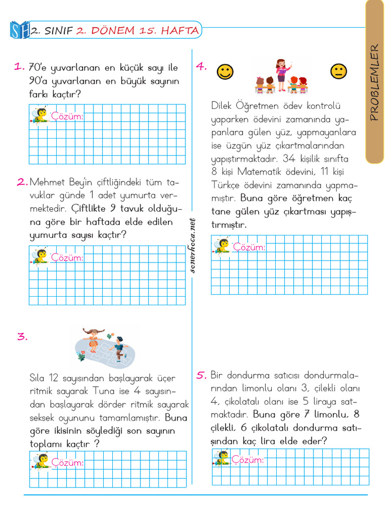 Sinif Haftalik Problemler 2. Donem 15. Hafta | PDF