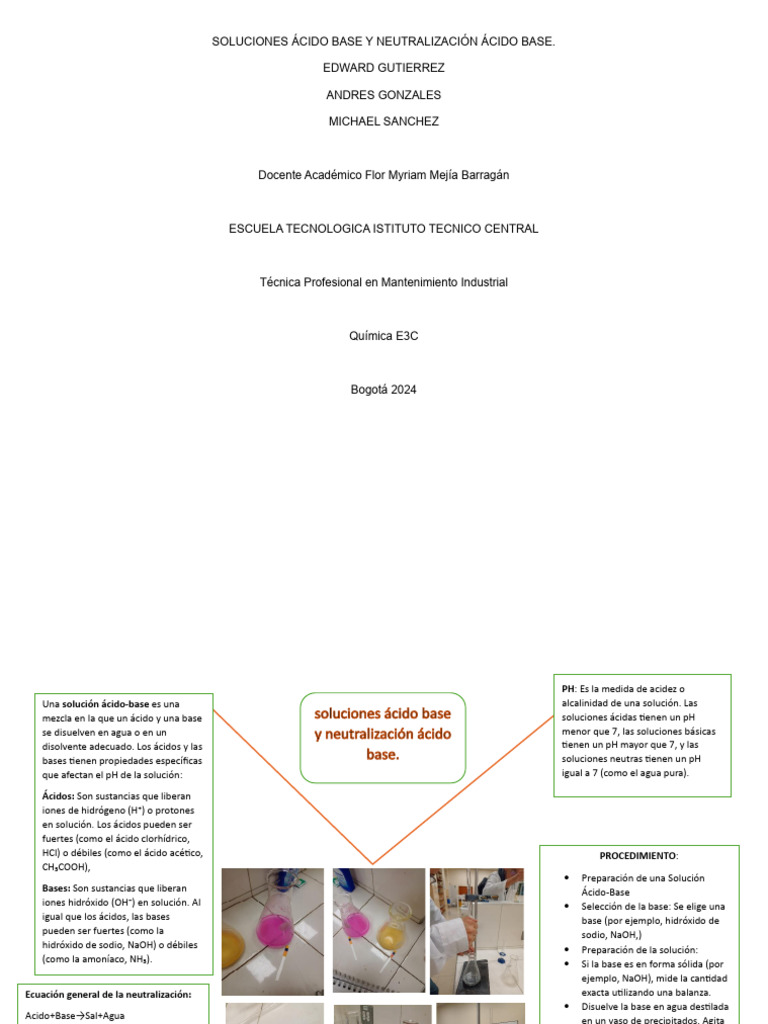 Soluciones Ácido-Base y Neutralización | PDF | Ácido | Hidróxido de sodio