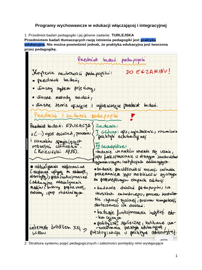 Programy Wychowawcze W Edukacji Włączającej I Integracyjnej | PDF