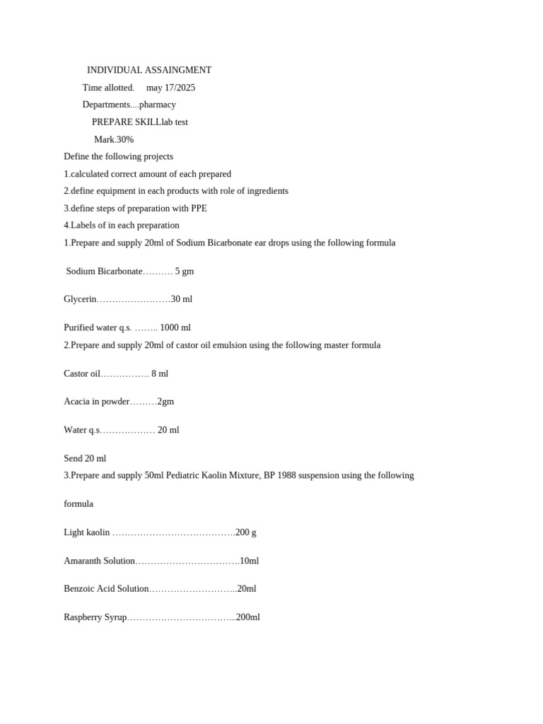 INDIVIDUAL Assignment Pharmacy.. | PDF