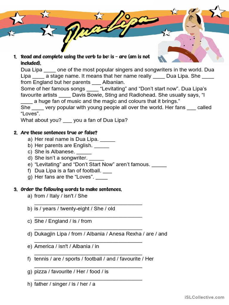 Verb To Be With Dua Lipa | PDF | Songs Written