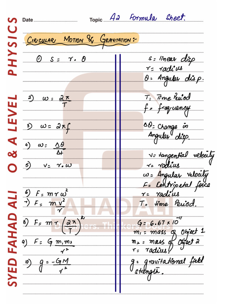 Updated Formulas (Includes Astrophysics) | PDF
