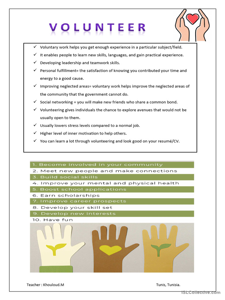 Benefits of Volunteering Experience | PDF