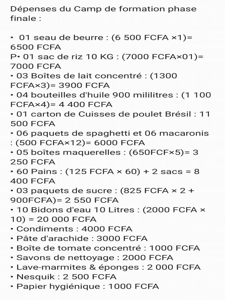 État de Dépenses Phase Finale_240612_231524 | PDF
