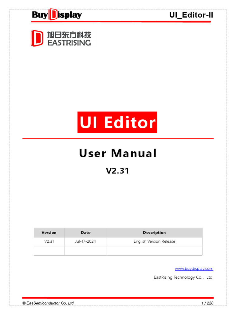 UI Editor User Manual V2.30 | PDF | Icon (Computing) | Computer File