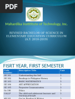 BEEd First Year Course Syllabus | PDF | Physical Education | Curriculum