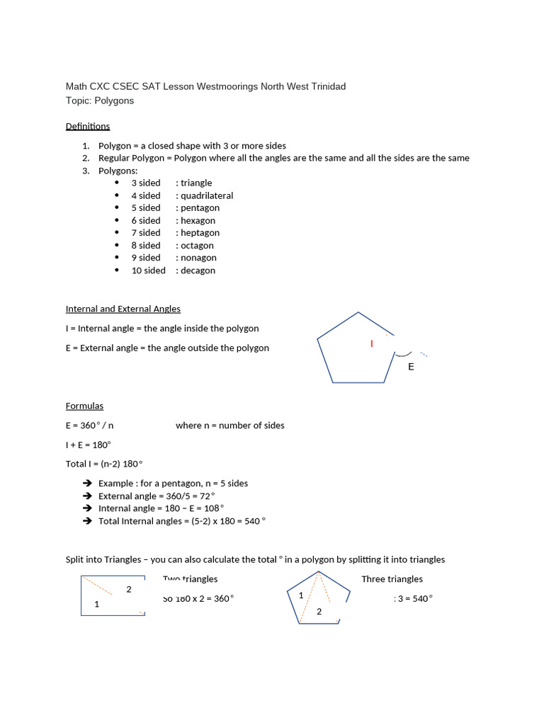Polygons | PDF