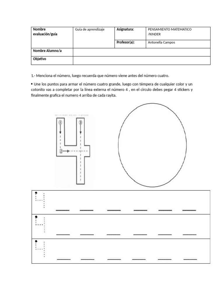 guia matematicas kinder | PDF | Color