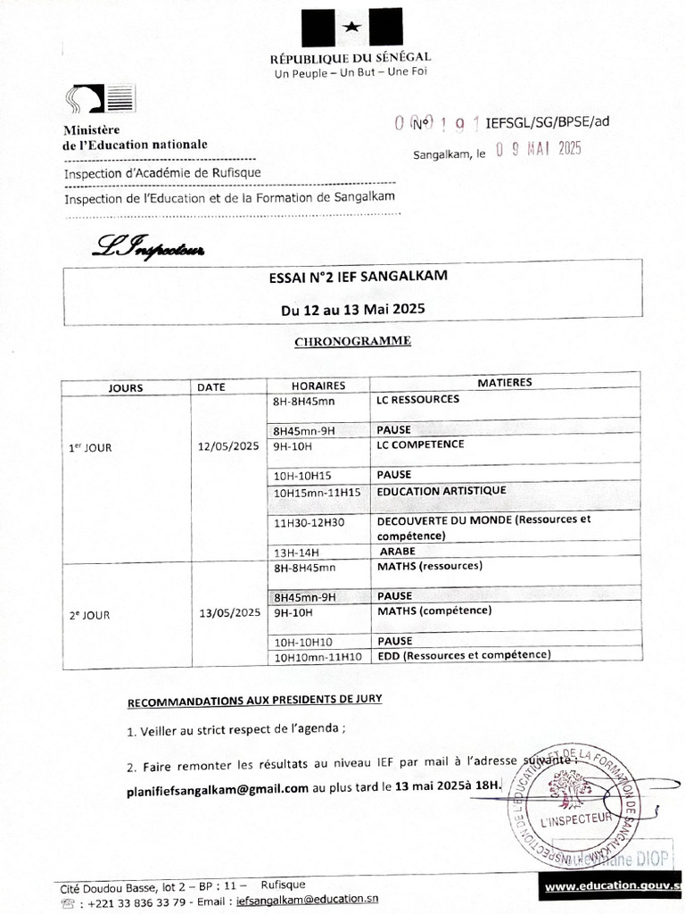 Chronogramme Essai n3 | PDF