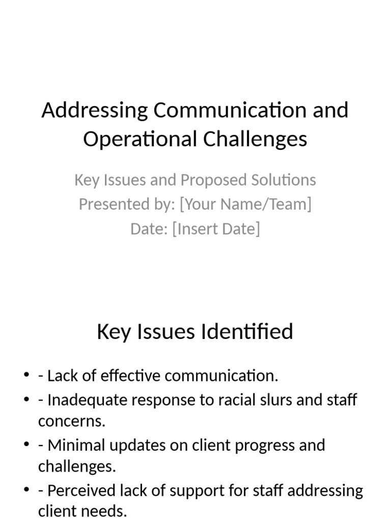 Addressing Communication Challenges | PDF