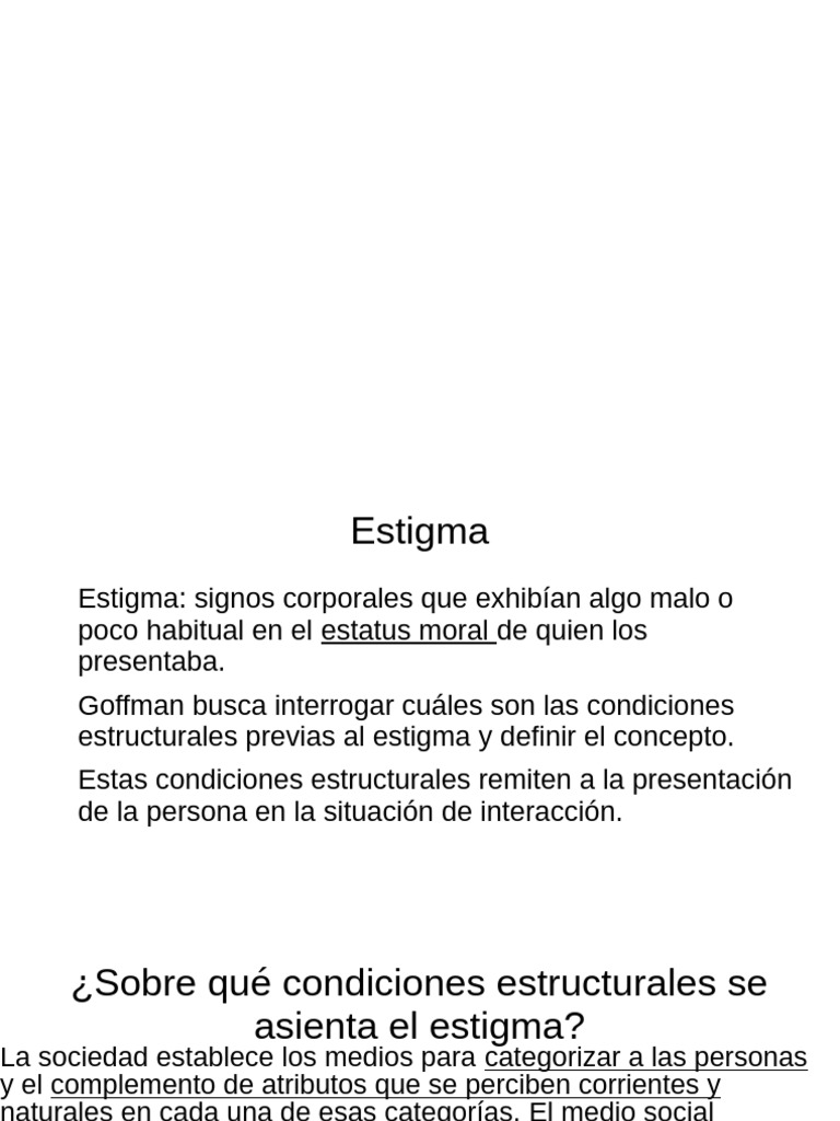 Estigma: Identidad y Expectativas Sociales | PDF | Estigma social ...