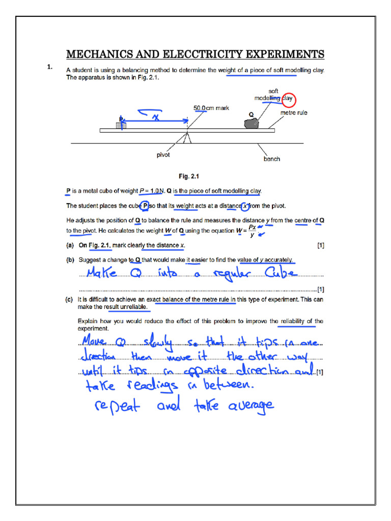 Electricity Mechanics Experiments | PDF