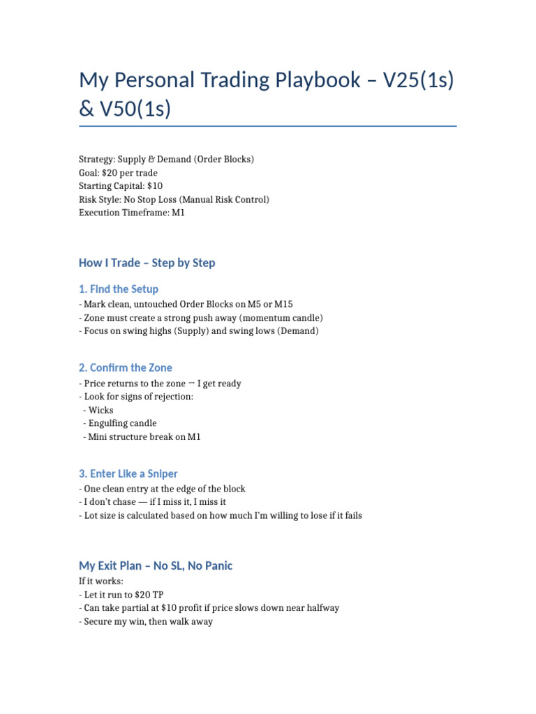 My Trading Playbook | PDF