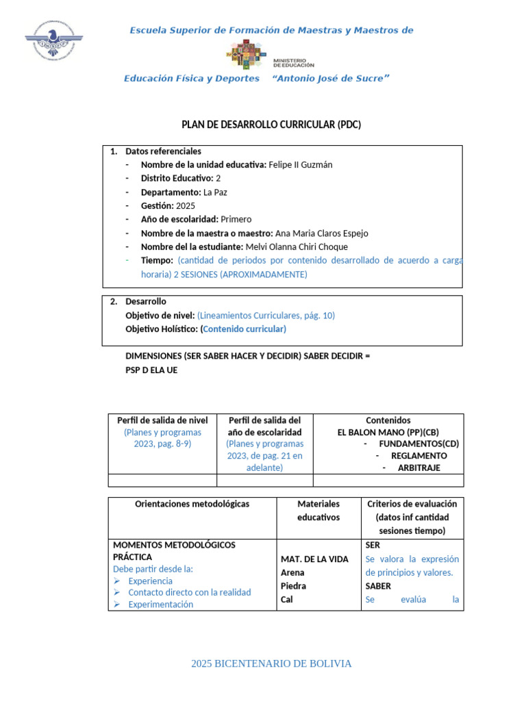 Plan de Desarrollo Curricular (PDC) | PDF | Teoría | Cognición