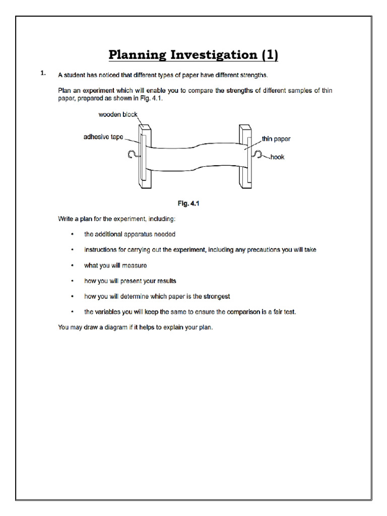 Planning Investigation Part 1 | PDF