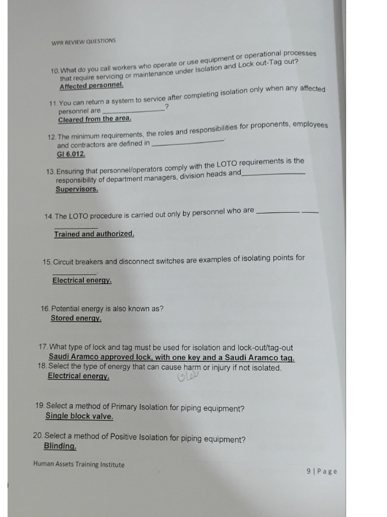 Third Party WPR notes | PDF