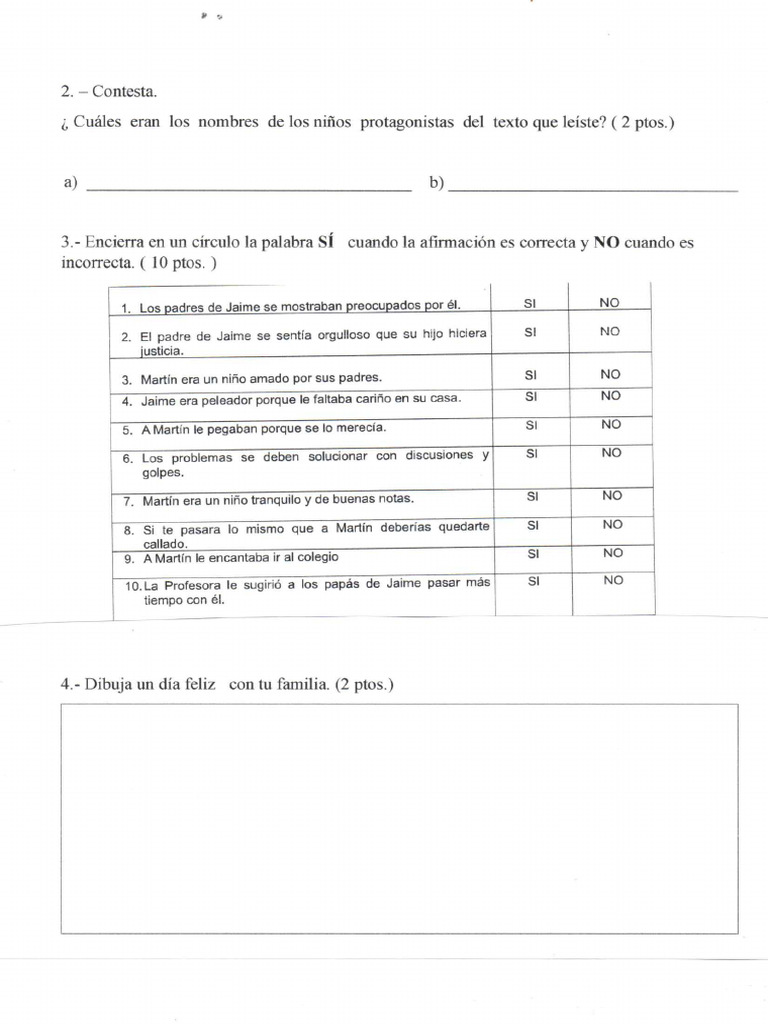 Prueba Plan Lector 9 Junio 2 | PDF