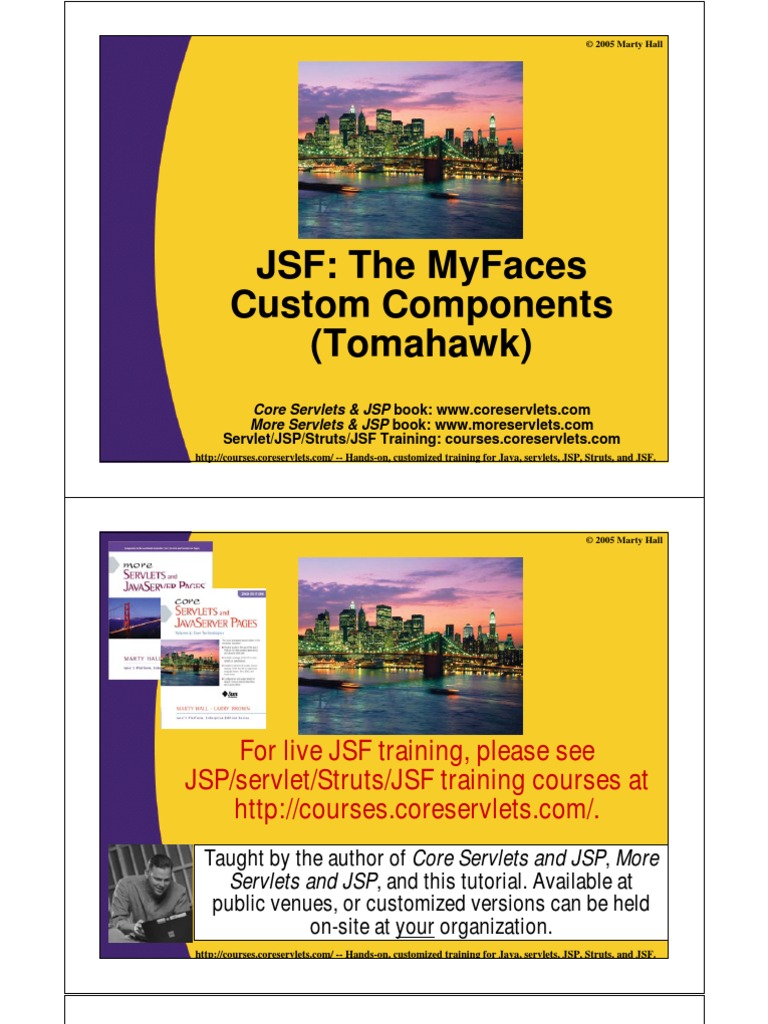 JSF The MyFaces Custom Componenents | PDF | Java Server Pages | Java Servlet