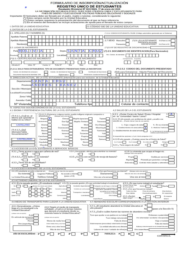 Rude Actualizado Cad 2025 | PDF
